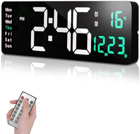 Acu-Rite AcuRite 75100C 18-Inch Large Led Clock with Indoor Temperature ...