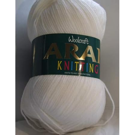 Woolcraft Aran Knitting Yarn 400g With Wool 7131 Cream : Amazon.co.uk ...