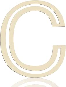 Amazon.com: Wooden Letters 12 Inch,1/5 Inch Thick Large Wood Letter C ...