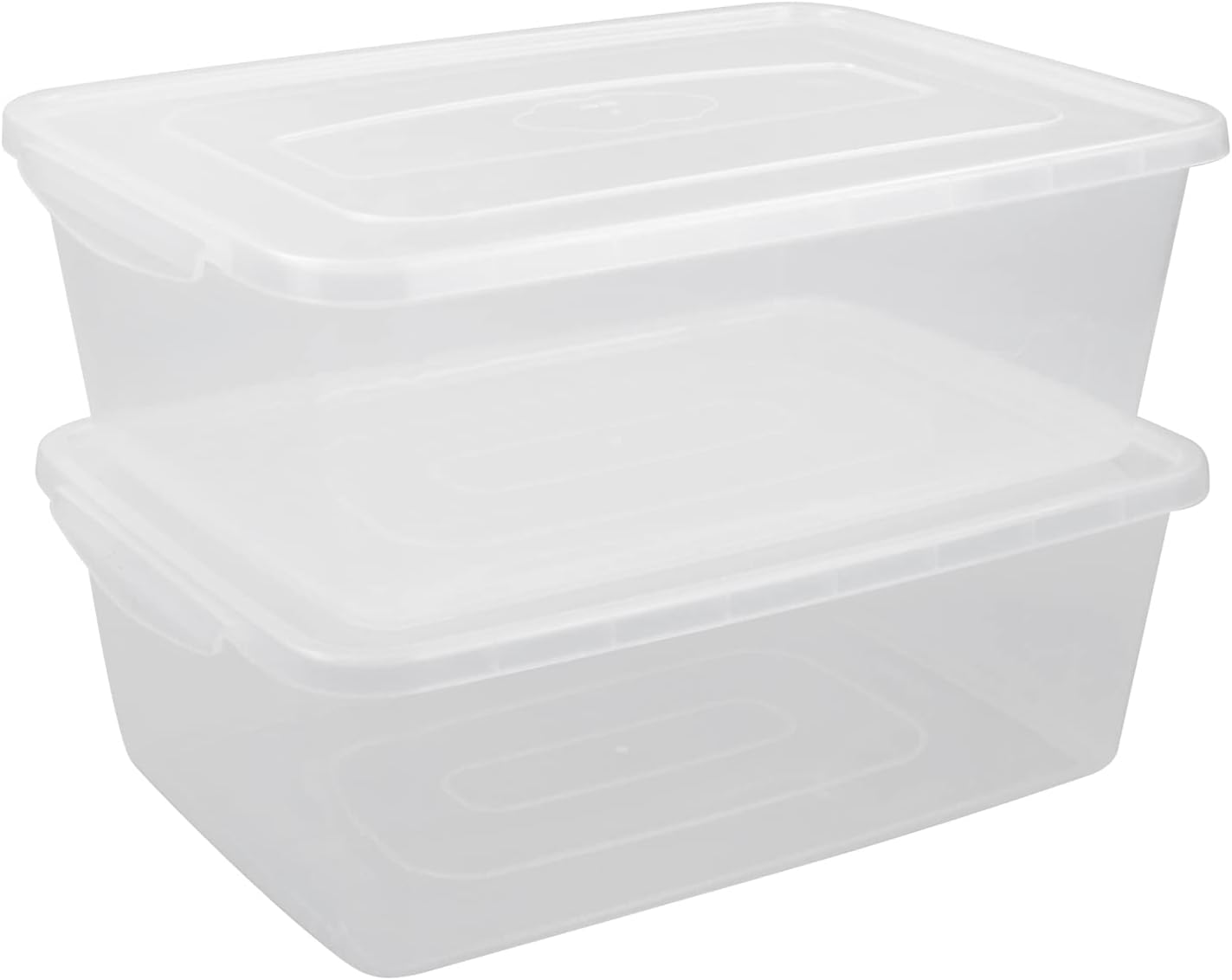 Amazon.com - Sterilite? 16 Quart Basic Clear Storage Box with White Lid ...