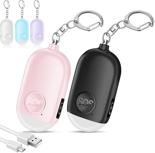 Amazon.com: Safesound Personal Alarm: Your 130dB Self-Defense Companion - Keychain Emergency LED ...