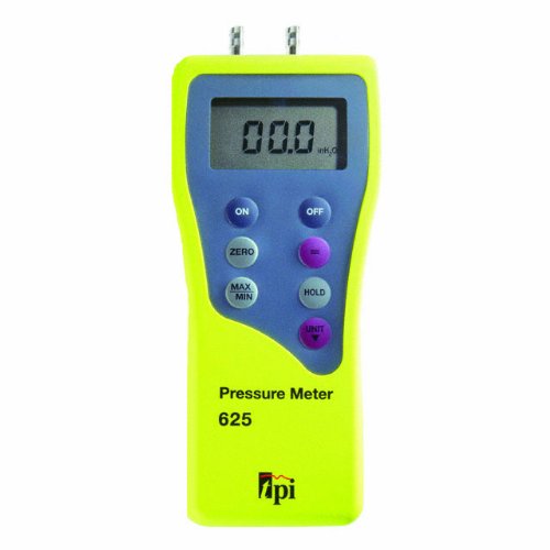 TPI 625 Dual Differential Input Manometer with 7 Units of Measure, 4 ...