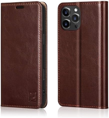 Amazon.com: Belemay Compatible with iPhone 16 Pro Case Wallet, Durable Genuine Leather, RFID ...