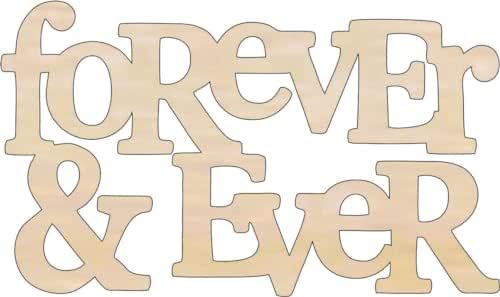 Amazon.com: Word Forever & Ever - Laser Cut Out Unfinished Wood Craft ...