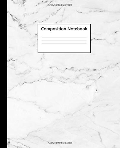 Composition Notebook: Cute Grey Stone Marble College Ruled Notebook for Students, Kids and s ...