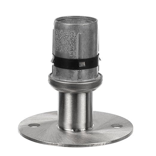 1.5" OD Adjustable Flanged Foot Insert with Mounting Holes ...