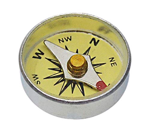 Buy Mini Compass, 16mm - for Plotting - Yellow - with Glass Face and Aluminium Case - Marked ...