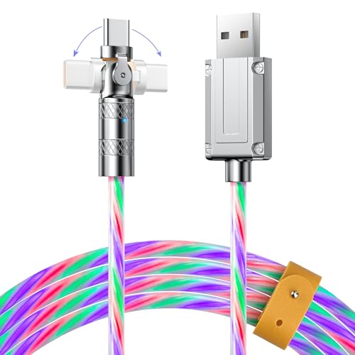 Aolcev USB C Light Up Cable for S24 Ultra 6.6FT Glowing Fast Charging ...