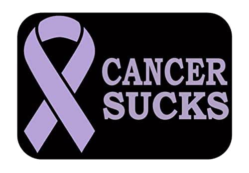 Amazon.com: Cancer Sucks Sticker TP 1286 8" Decal Cure Awareness Ribbon ...