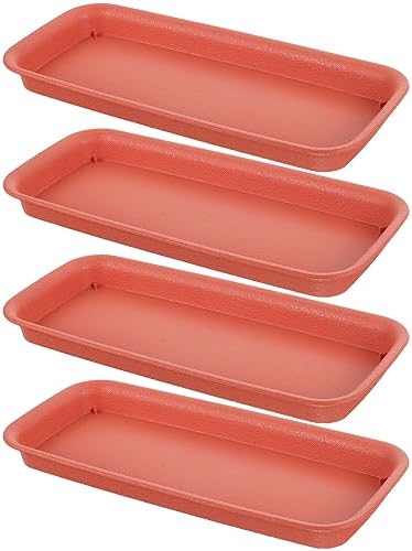 Amazon.com : Hemoton Plastic Plant Pot Saucer 4pcs Plastic Plant Saucer ...