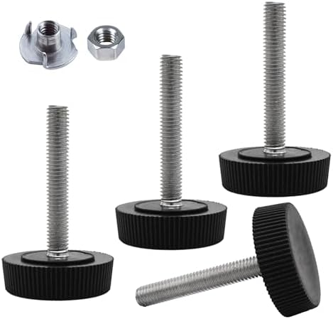 SKIR'CO 4 x M5 x 30mm Furniture Leveling Feet, Adjustable Round Feet ...