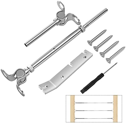 Lulultn 3/16 T316 Stainless Steel Cable Railing Hardware, System Kit ...