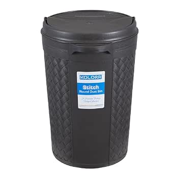 KOLORR Stitch Round Plastic Dustbin with Swing Lid 8.5 Litres, Trash ...