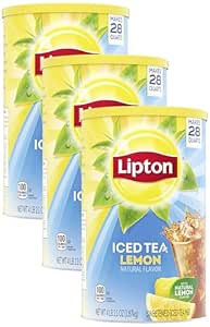 Amazon.com : Lipton Lemon Powdered Iced Tea, Sweetened, Makes 28 Quarts ...