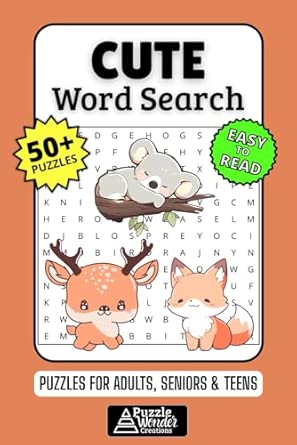Cute Word Search Puzzle Book: 50+ Fun & Easy-to-Read Puzzles Exploring ...