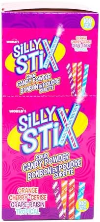 Amazon.com: World's Sour Silly Stix, (100 Count), 186g/8.5 oz. Box