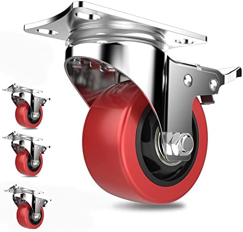 BIRMON 3 Inch Universally Compatible Heavy Duty Caster Wheels Carbon ...