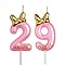 Amazon.com: AOOLADA 29th 92nd Birthday Candles, Rose Gold 92 29 Year ...