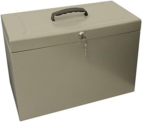 Foolscap Home File Box & 5 Suspension Files - Grey : Amazon.co.uk ...