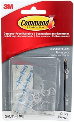 Command Cord Clips Value Pack, 17017CLR8OFEF, Clear, 8 Clips, 10 Strips ...