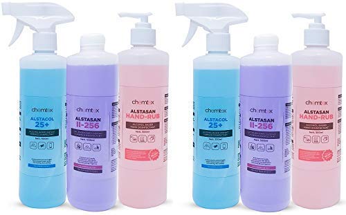 Chemtex Home Office Sanitizer & Disinfecting Small Kit 6 Bottle ...