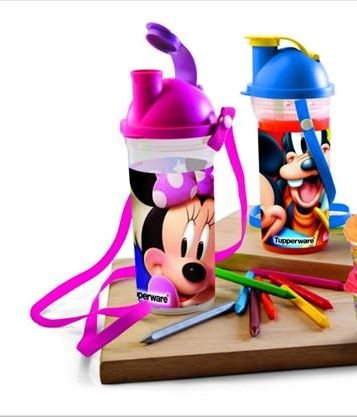 Tupperware Disney Minnie Plastic Bottle, 500ml, Multicolour : Amazon.in ...