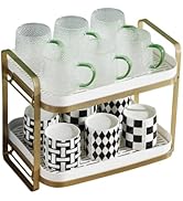 Amazon.com - CYEAH 2-Tier Cups Mugs Drying Rack with Removable Drain ...