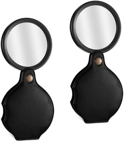 Amazon.com: 2 Pcs 20X Pocket Magnifier Rotating Folding Mini Portable ...