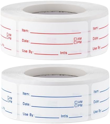 2 Roll Food Date Labels Stickers Freezer Labels Date Stickers to Write ...