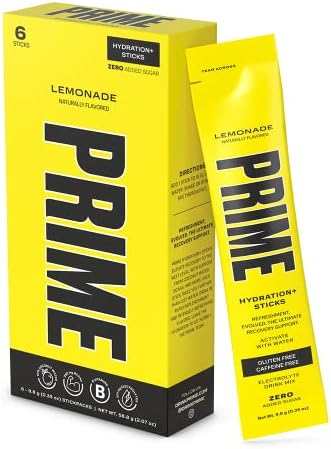 Amazon.com: PRIME HYDRATION+ Sticks Lemonade | Hydration Powder Single ...