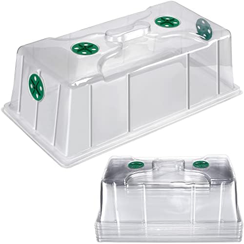 Amazon.com : 20 Packs 7'' Tall Humidity Vented Domes 1020 Flat Trays Cover Clear Plastic ...