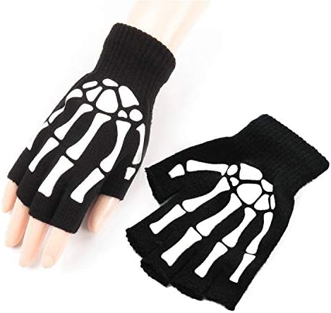 Amazon.com: Simplicity Unisex Halloween Skeleton Gloves for Women Men ...