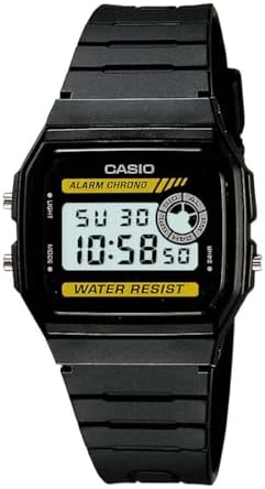 Casio Unisex Vintage A159W-N1DF Black Digital Dial Silver Stainless ...