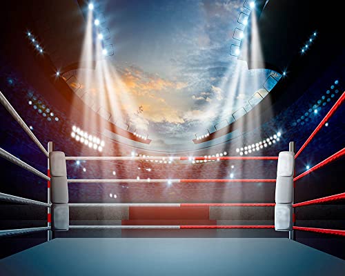 Haosphoto Boxing Ring Backdrop for Photography 7X5FT Boxing Match Stage ...
