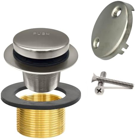Amazon.com: Tub Overflow Drain Cover -3-1/8 Single Hole- Bathtub Drain ...