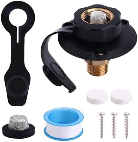 Amazon.com: RV City Water Inlet with Check Valve, Anti-Backflow 3/4" NH ...