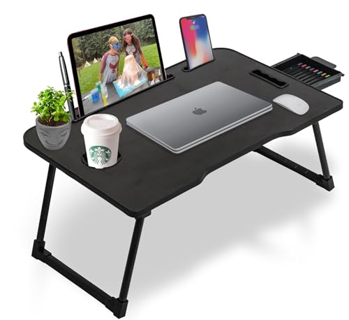 Cubiker Multipurpose Foldable Laptop Table with Cup Holder