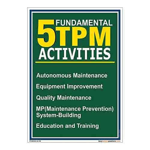buysafetyposters.com - 5 TPM Fundamentals Poster In English PVC Sticker ...