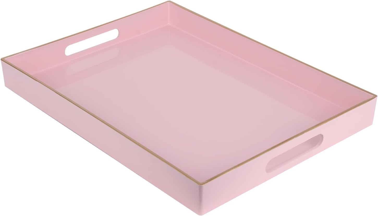 Amazon.com: YXZHUOYU Sturdy Acrylic Serving Tray with Handles-15.7x11 ...