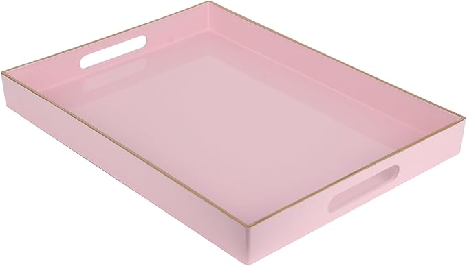 Amazon.com: YXZHUOYU Sturdy Acrylic Serving Tray with Handles-15.7x11 ...