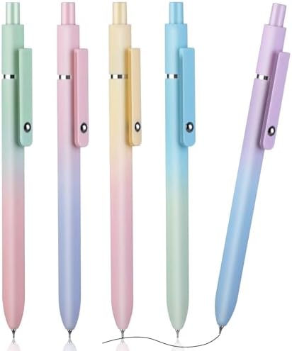 Amazon.com : Amaxiu Aesthetic Gradient Ballpoint Pens, 5 Pcs 0.5mm ...