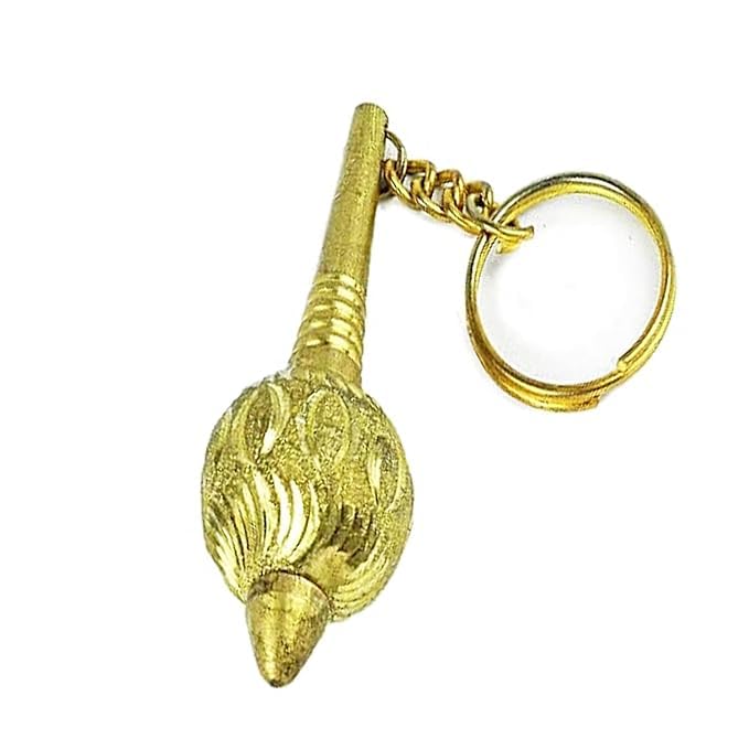 GRAND JHAIJI Brass & Iron Mix Hanuman Ji Gada Keychain: Bajrangbali ...