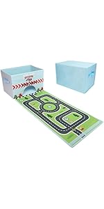 Amazon.com: Livememory Toy Car Garage Box - Toy Car Storage Toy Car Box ...