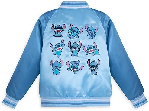 Amazon.com: Disney Stitch Varsity Jacket for Kids - Size 5/6 Blue ...