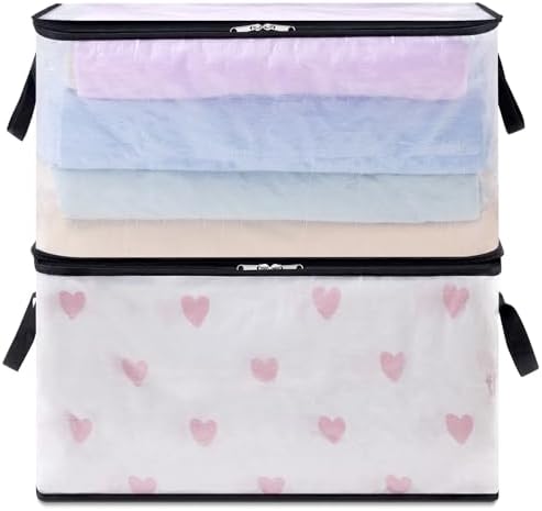 Amazon.com: Lifewit 6 Pack Plastic Clothes Storage Bags, 60L Foldable ...