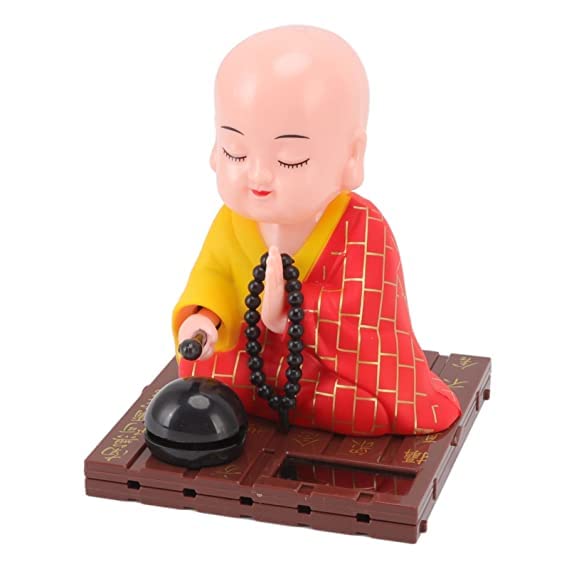 Homesoul Solar Buddhist Monk Happy Man Statue Decoration, Eco Friendly ...