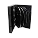 10 Pack Black 12 Disc DVD Cases with 5 Flip Trays and Outter Clear ...