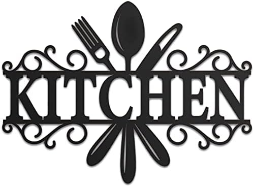 Amazon.com: Vivegate Metal Kitchen Signs - Modern Utensil Wall Decor ...