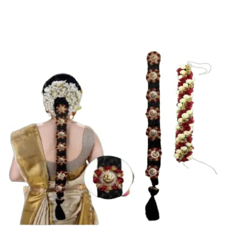 Buy Bridal hair styler or Bharatanatyam Savaram & Kunjalam Kemp Ready ...