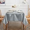 Amazon.com: Cobedzy 1 Pack Silver Satin Tablecloth, 58 x 102 Inches ...